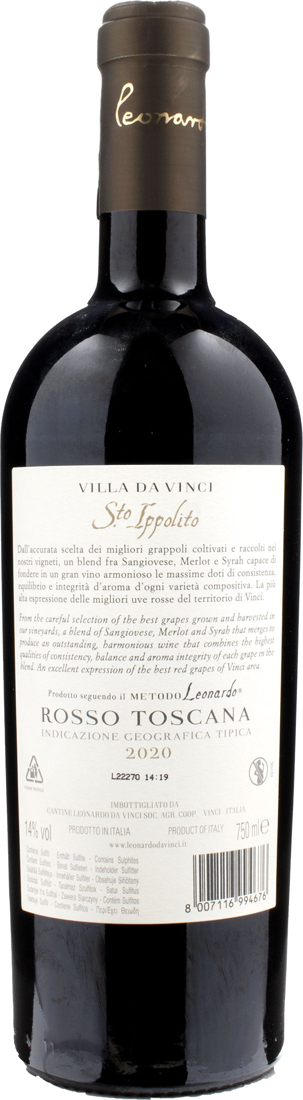 Leonardo da Vinci Villa da Vinci Santo Ippolito 2020 | xtraWine